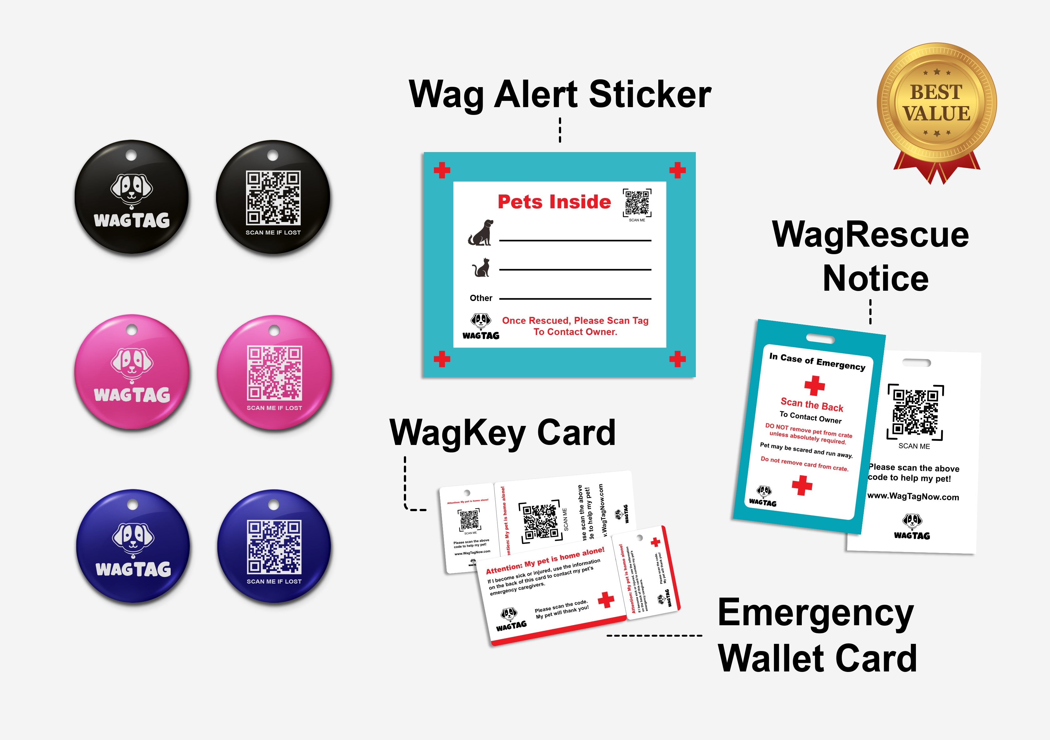 🐾 Family Pack – Full 360° Multi-Pet Protection – Wag Tag Now